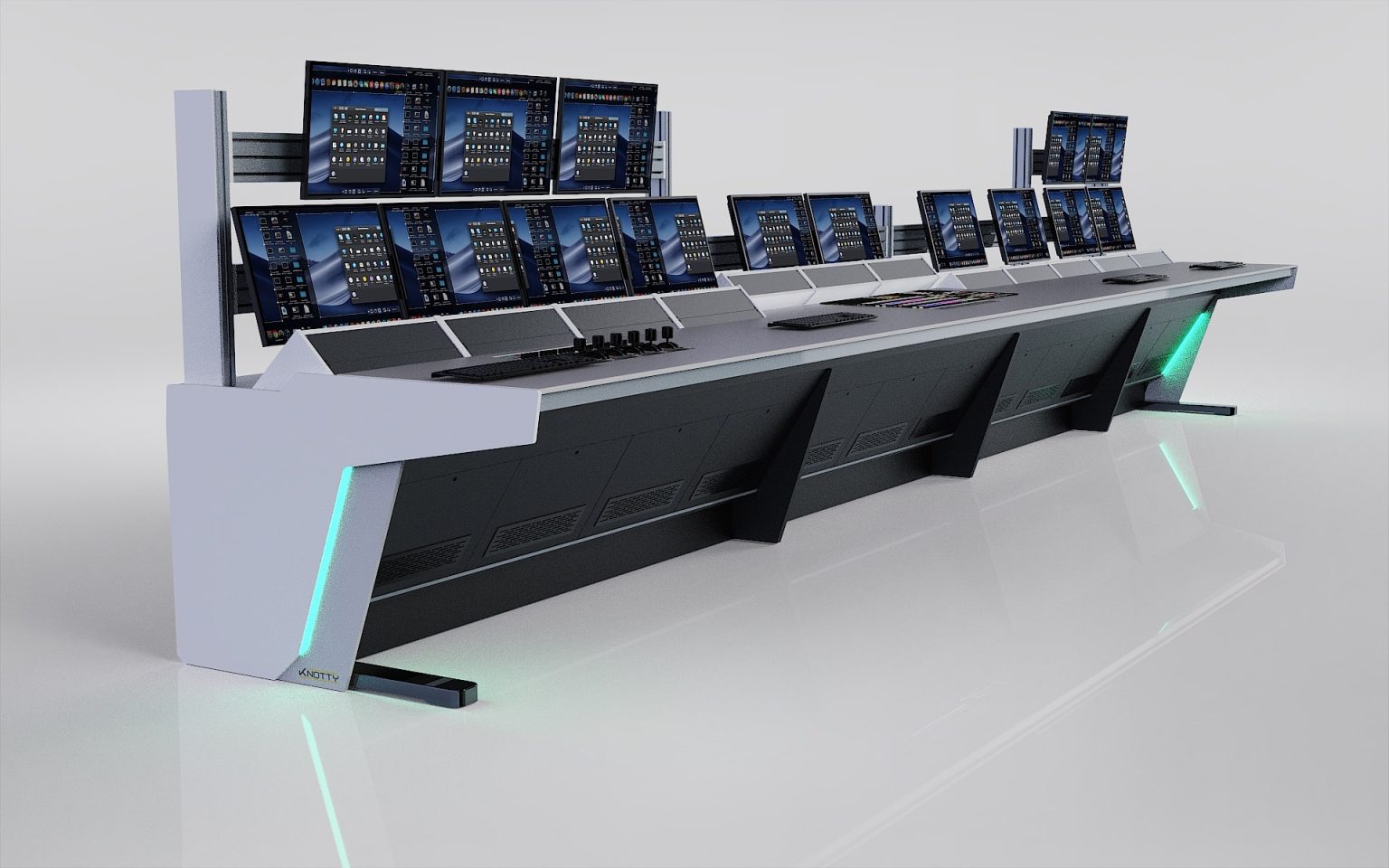 Broadcast One Desk | Broadcast Furniture | Knotty